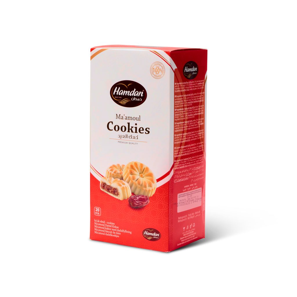 Hamdan Maamoul Cookies Aleed (12 x 20 x 20 gr.) – Alrayis Gross AB